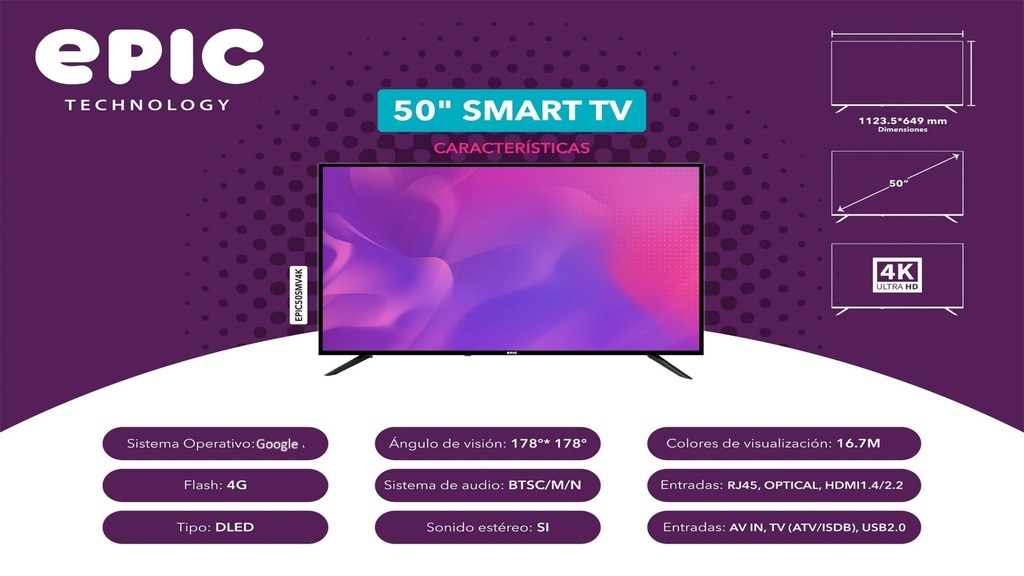 Tv Smart Epic 50" | DOMO